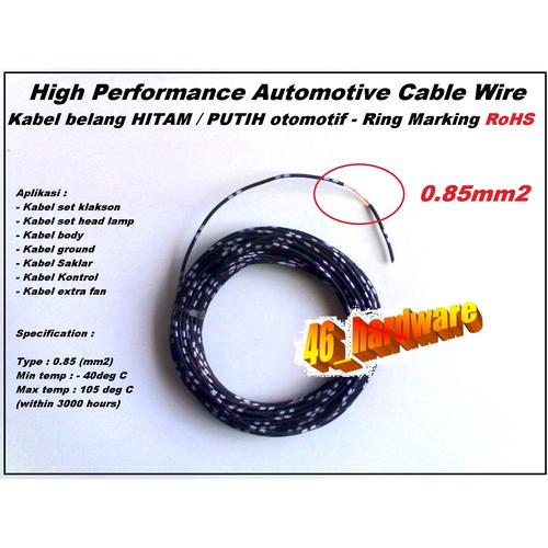 Jual KABEL LISTRIK ELECTRIC WIRE BELANG RING MARKING HITAM PUTIH 0 ...