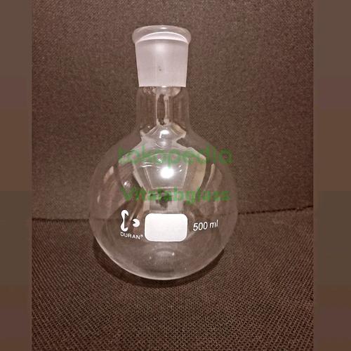 Jual boiling flask labu didih 500 ml duran plat/round bottom Ts/ns 29/ ...