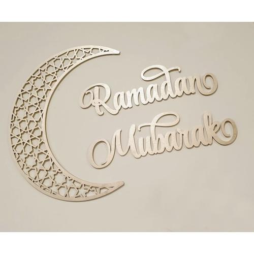 Jual Backdrop Ramadhan Mubarak Lebaran Kayu Hiasan Dinding Wall Decor ...