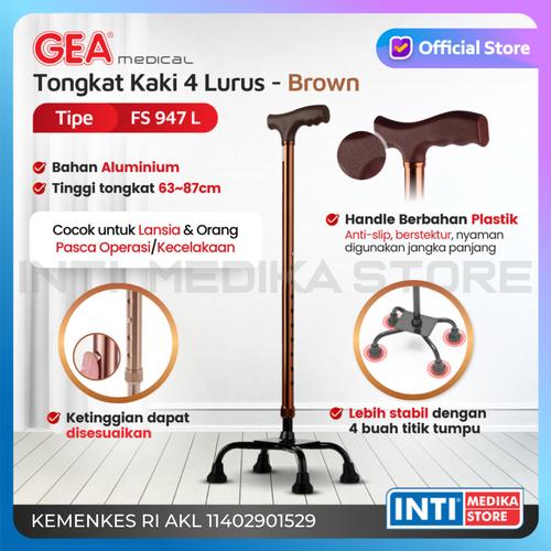Jual GEA - Alat Bantu Jalan TONGKAT LURUS | BENGKOK KAKI 4 | Penopang ...