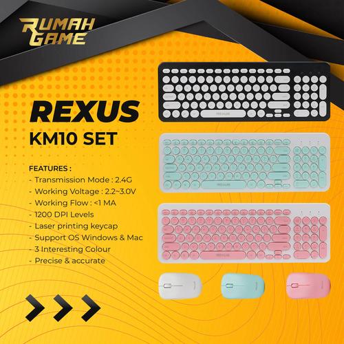 Jual Rexus KM10 / KM 10 Keyboard Mouse WIreless Combo - Kota Semarang ...