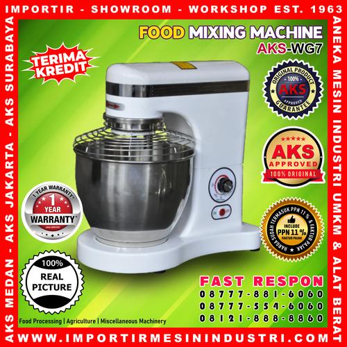 Jual Mixer Roti dan Kue 7 Liter Heavy Duty Pengaduk Adonan Roti AKS-WG7 ...
