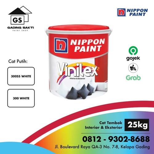 Jual Nippon Vinilex 300 Putih Cat Tembok Interior & Exterior Pail 25KG ...