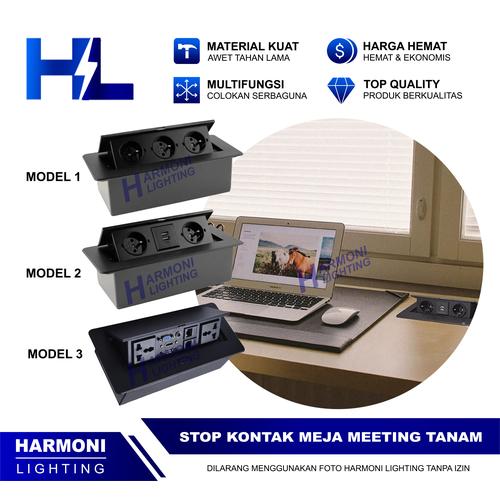 Jual Stop Kontak Meja Meeting HDMI USB VGA Audio 3.5mm RJ45 Tanam Pop ...