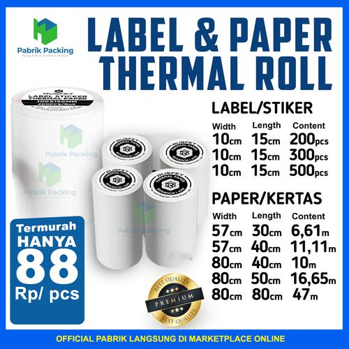 Jual Stiker Thermal Label Resi Thermal Paper Struk Thermal Struk Kasir ...