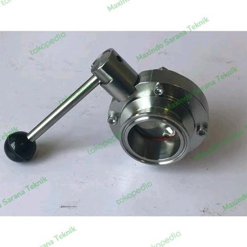 Jual Butterfly Valve Sanitary 6" Inch Stainless SS304 Foodgrade SS304 ...
