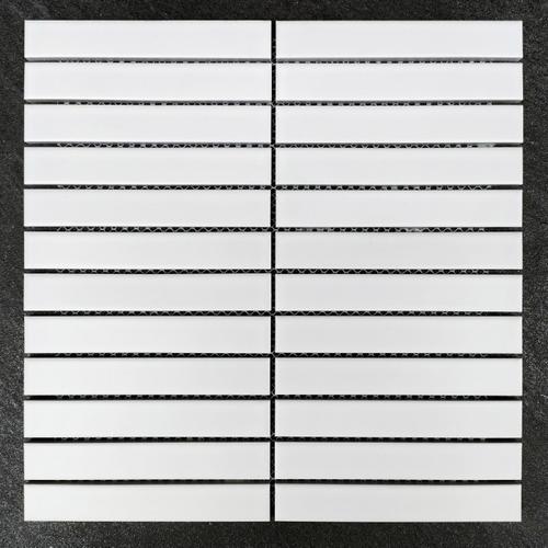 Jual Mosaic/Keramik Warna Putih Type Long Stripped White Matt - Kota ...