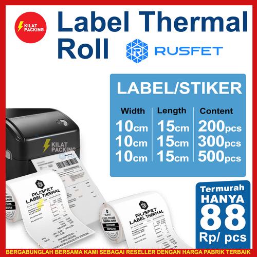 Jual Label Resi Thermal Label Thermal Label Struk Premium RUSFET ...
