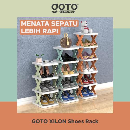 Promo Goto Xilon Shoe Rack Rak Sepatu Sandal Susun Tingkat Plastik ...