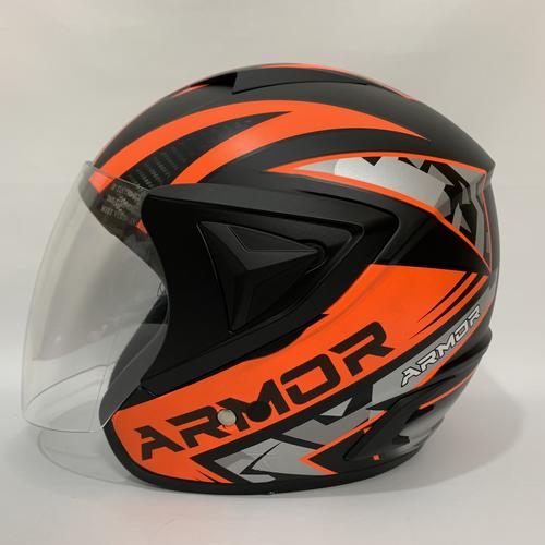 Jual Helm JP13 Armor (Orange) Hitam Doff Helem Dewasa Vista SNI BXP ...