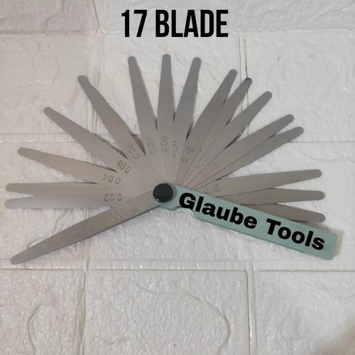 Jual GT 17Pcs Feeler Gauge Fuller Gauge Pengukur Setelan Klep 0.02-1 ...
