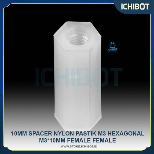 Jual Spacer 10mm Female Female Plastik 10 mm Nylon Plastic hexagonal ...
