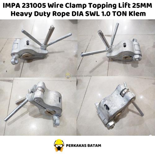 Jual IMPA 231005 Wire Clamp Topping Lift 25MM Heavy Duty Rope DIA SWL 1 ...