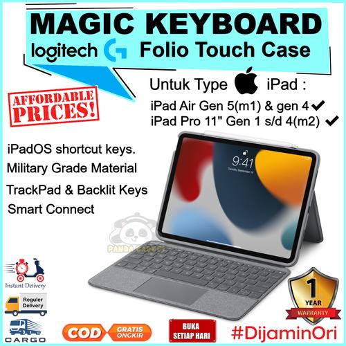 Jual Logitech Folio Touch For Apple iPad Air 4 ada Trackpad Magic ...