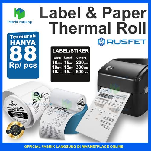 Jual Label Resi Thermal Label Struk Label Thermal Premium RUSFET ...