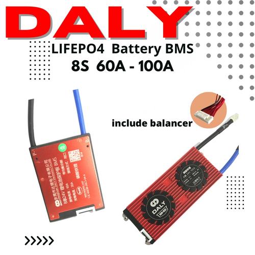 Promo DALY BMS 8S 24V Lifepo4 20A, 40A, 60A, 80A,100A - 60A - Kab ...