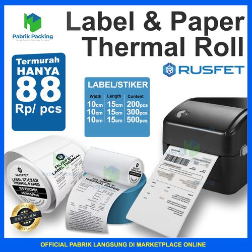 Jual Label Struk Label Resi Thermal Label Thermal Premium RUSFET ...
