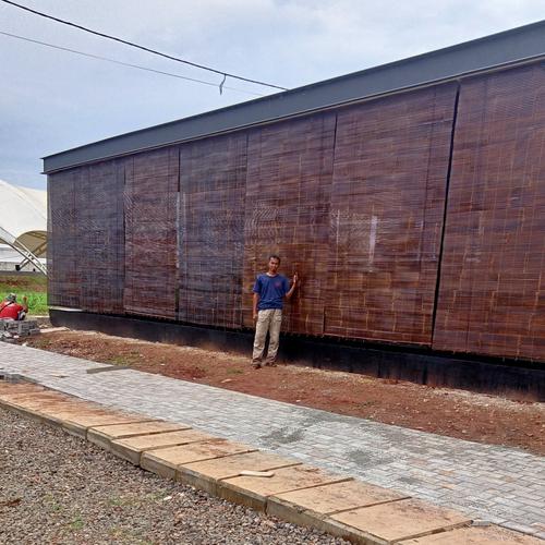 Jual kerey/tirai out door bambu hitam super full vernis ukuran 2x2 - L ...