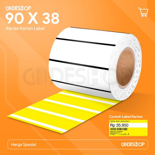 Jual KERTAS STIKER LABEL GONDOLA - LABEL RAK WARNA KUNING 90 X 38 ...