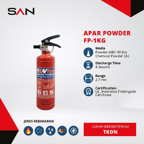 Promo APAR POWDER 90% ALAT PEMADAM API RINGAN EXTINGUISHER SANFire FP1 ...
