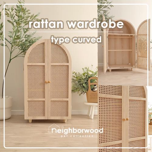 Jual Neighborwood Pet Wardrobe Rattan Curved lemari rotan baju anjing ...