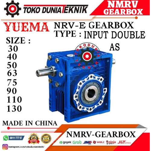Jual NRV-E 110 DOUBLE AS RATIO 1:7.5 - 1:100 WORM GEARBOX YUEMA - Jakarta Barat - Toko Dunia ...