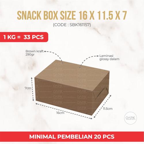 Jual SNACK BOX 16x11.5x7, Kemasan Makanan, Packaging Makanan, Dus ...