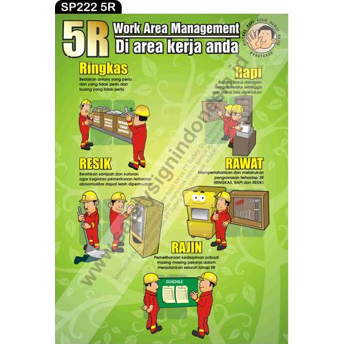Jual SP222 Poster K3 Safety A2 Blok - 5R Work Area Management di Area ...