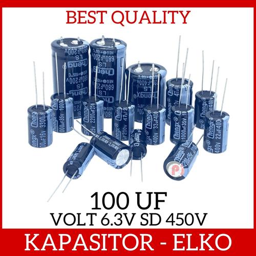 Jual Kapasitor Capacitor Elco Elko 100uF 100 uF 16 25 50 100 200 400 Volt - 16 Volt - Kota Medan ...