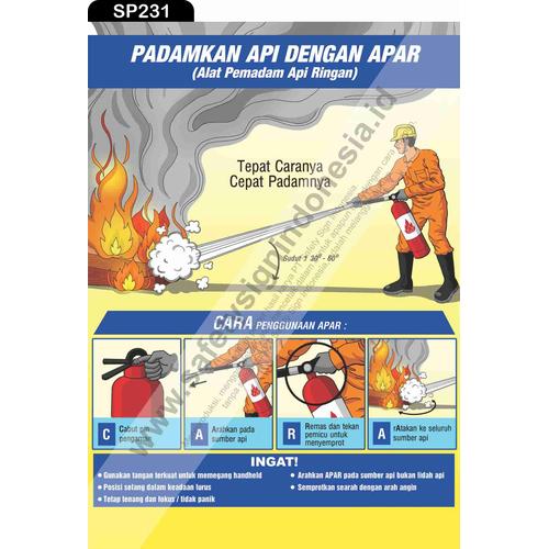 Jual SP231 Poster K3 Safety A2 Blok - Padamkan Api dengan APAR - Kota ...