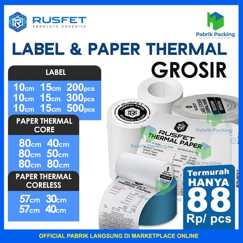 Jual Stiker Label Thermal Paper Stiker Barcode Printer Resi Kertas POS A6 - Label A6 300pcs ...