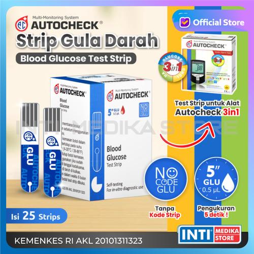 Promo AUTOCHECK - Strip Gula Darah Isi 25 pcs | Refill Glucose Test ...
