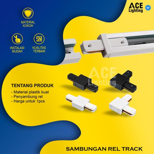 Jual Sambungan lampu rel penyambung rell track spotlight trek light - Hitam, Lurus - Jakarta ...