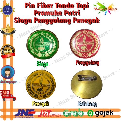 Jual Pin Fiber Tanda Topi Tatop Pramuka Putri Siaga Penggalang Penegak ...