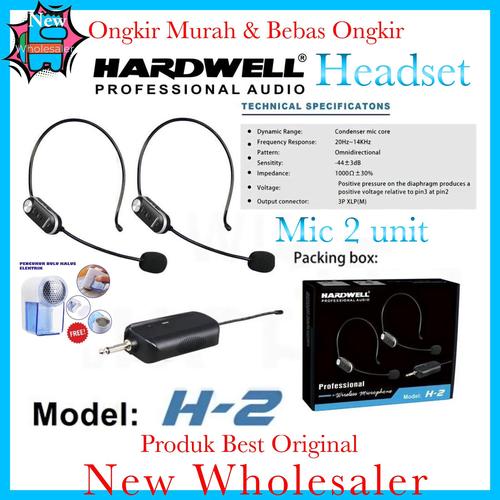 Jual Mic wireless Bando Headset Hardwell H2 ORIGINAL H 2 unit resmi ...