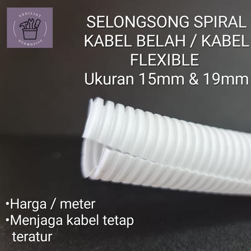 Jual SELONGSONG SPIRAL / KABEL BELAH / KABEL FLEXIBLE - WARNA PUTIH ...
