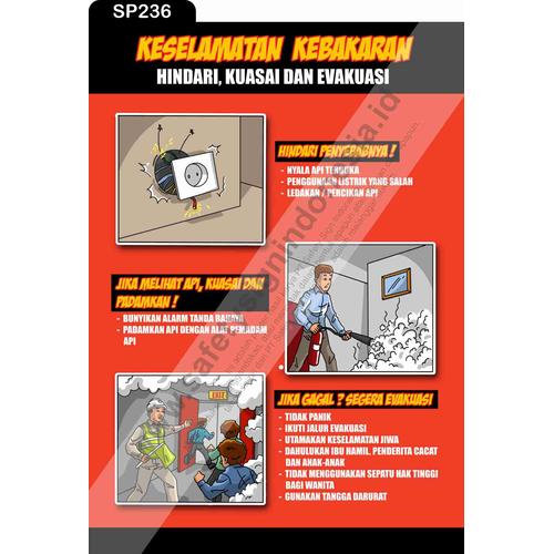 Jual SP236 Poster K3 Safety A2 Blok - Keselamatan Kebakaran - Kota ...