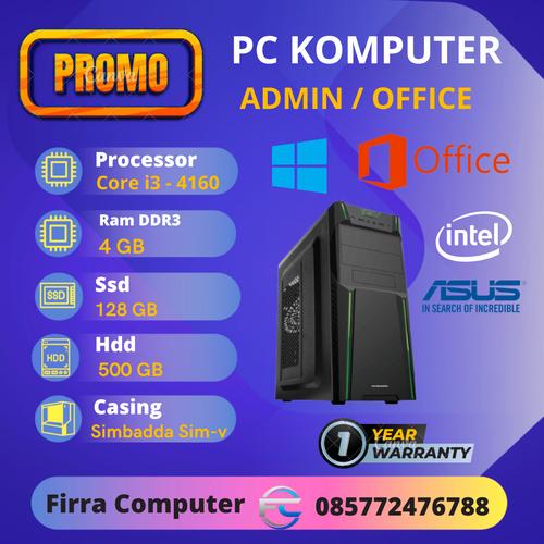 Jual PC KOMPUTER RAKITAN CORE i3 4160/ H81 ASUS/RAM 4GB/HDD 500GB ...
