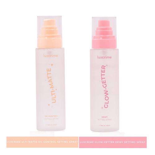 Jual LUXCRIME Setting Spray Glow Getter Dewy & Ulti-Matte Oil Control ...