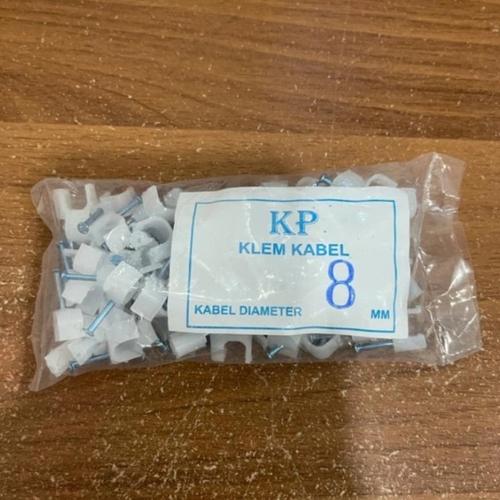 Jual klem kabel listrik 8mm pvc klem wayar wayer plastik clamp - Kota ...