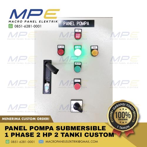 Jual Panel Pompa Submersible 1 Phase 2 Tanki 2 HP Komplit Custom ...