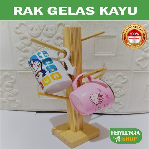 Jual RAK GELAS KAYU - TEMPAT GELAS - RAK CANGKIR GANTUNG - KOTAK ...