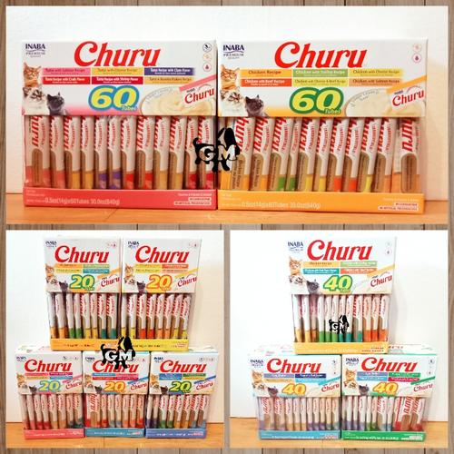 Jual Snack Kucing INABA CHURU Box Variety Isi 60 40 20 Tube Cat Treat ...