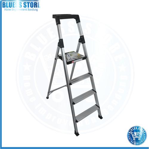 Jual Krisbow Tangga Lipat Aluminium Dengan Handle 4 Step Ladder Alu ...