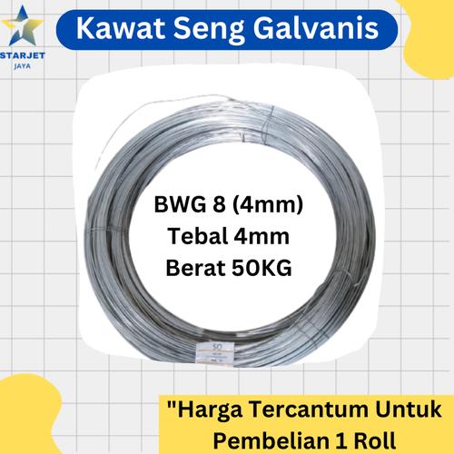 Jual Kawat Seng Bendrat Putih Galvanis Tali Ikat Bangunan 50KG Per Roll - BWG-16 (1.7mm ...