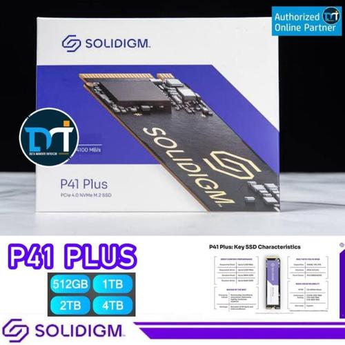 Promo Solidigm P41 PLUS SSD 512GB 1TB 2TB 4TB- M.2 2280 NVMe PCIe Gen 4.0 x4 - 512GB Cicil 0% 3x ...