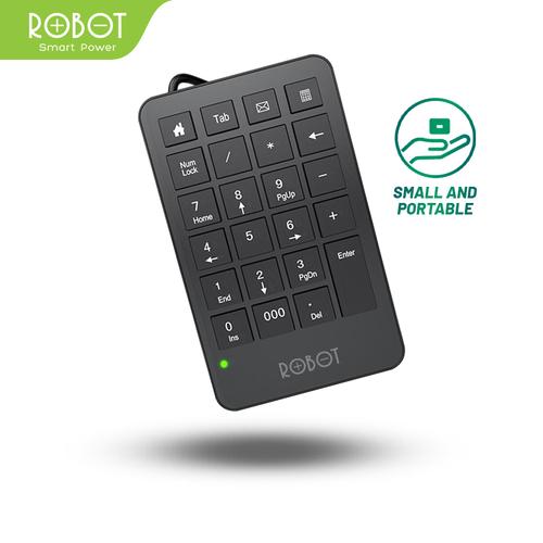 Promo ROBOT RK01 Wired Numeric Keypad Black Portable Original - Kab ...