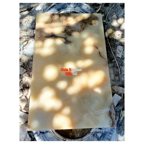 Jual Lembaran Batu Onix Bawean Glosy Permukaan Atasnya Saja Ukuran ...