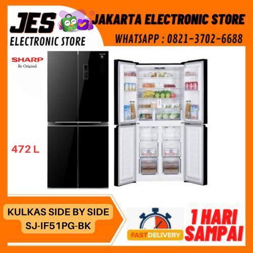 Promo Kulkas SHARP SJ-IF51PG-BK Multi Door Side by Side Queen Series ...