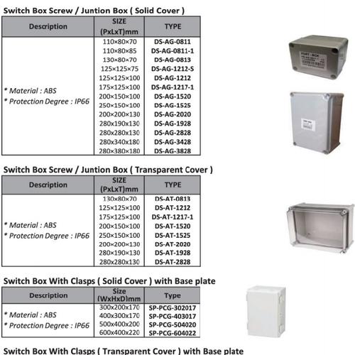 Jual Junction Box DS-AG-1520. DS-AG-1525. IP66. ABS. FORT - Kota ...
